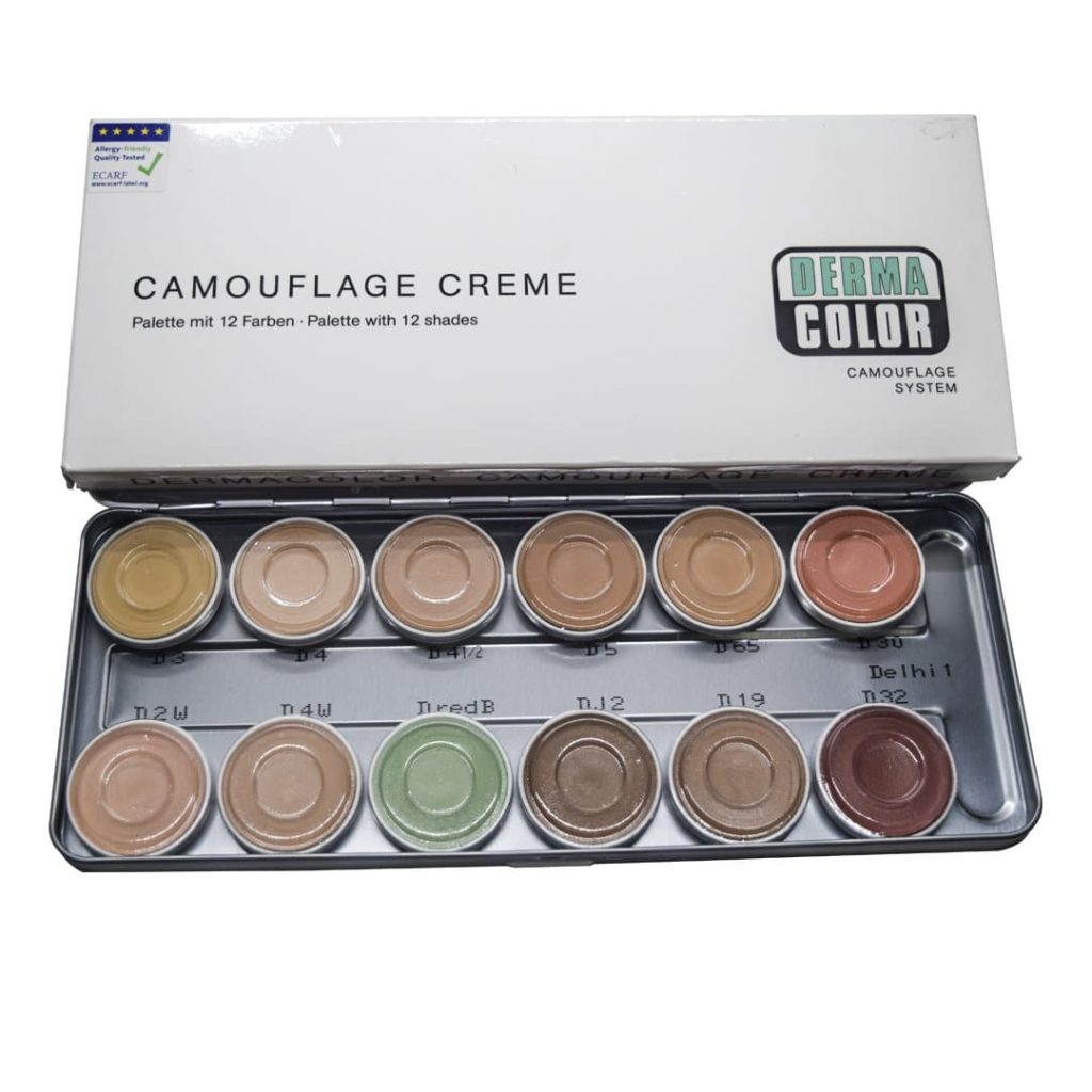 Kryolan Dermacolor Camouflage 12 Shade Palette Delhi 1 - Zora Cosmetic